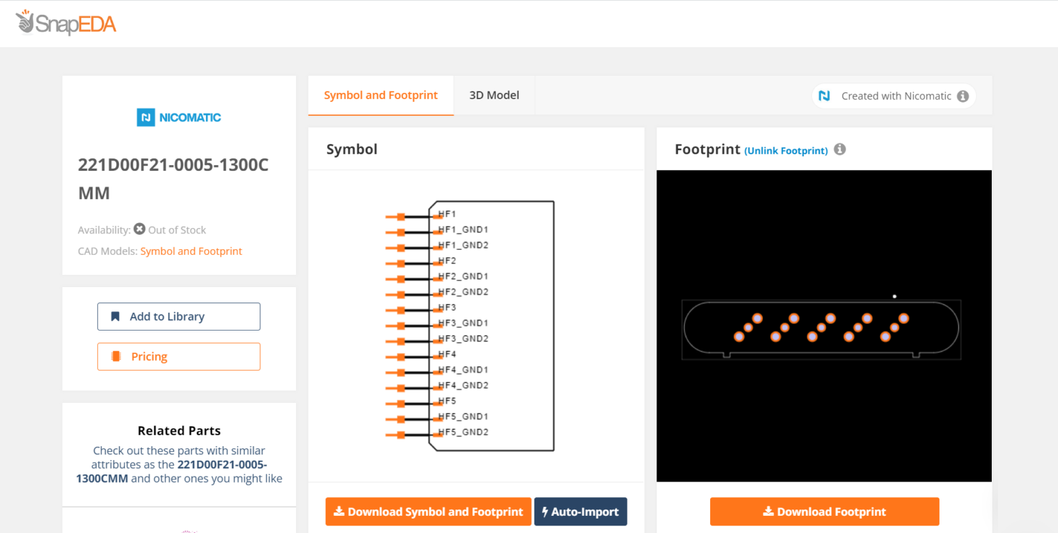 Find over 8 million CAD models for Nicomatic’s connectors on SnapEDA – SnapMagic Blog